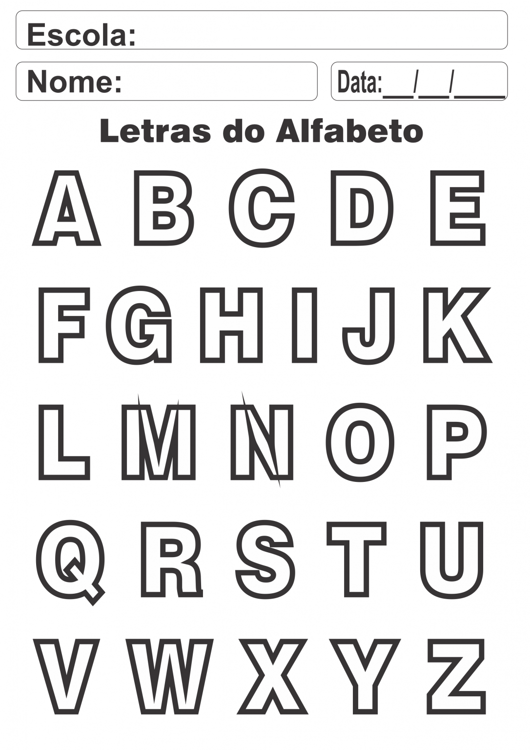 Alfabeto para Imprimir - Psfont tk