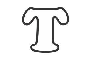 Molde letra T - Psfont tk